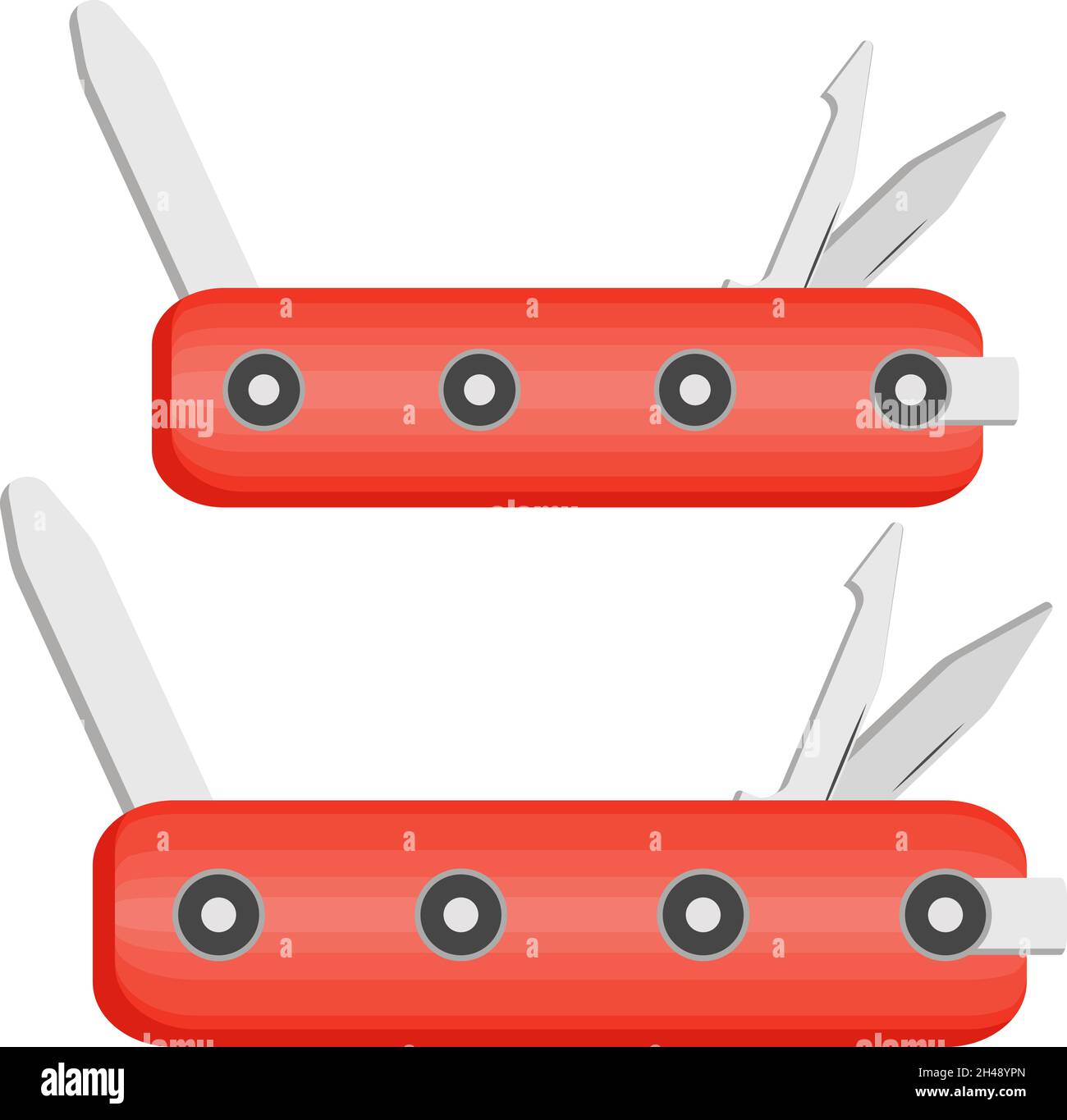 Pocket knife, illustration, vector on a white background Stock Vector ...