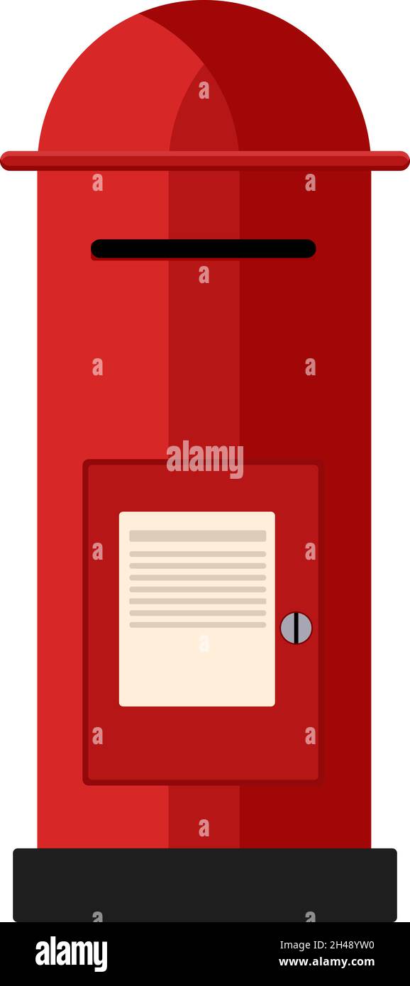Post box, illustration, vector on a white background Stock Vector Image ...