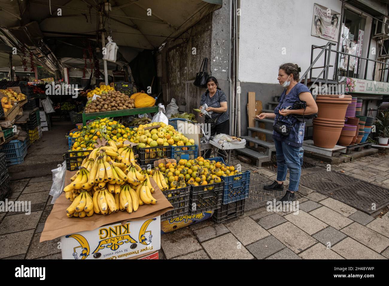 Daily life in Tirana, the capital of Albania, known for its colourful ...