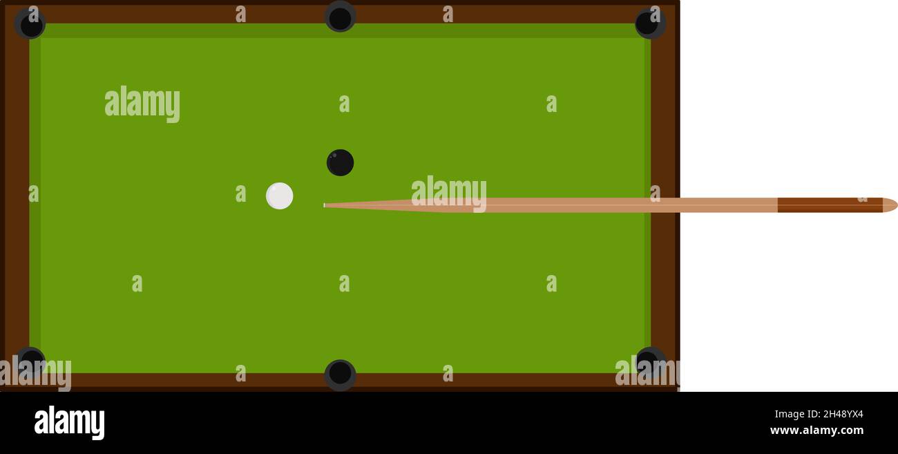 Pool table, illustration, vector on a white background Stock Vector ...