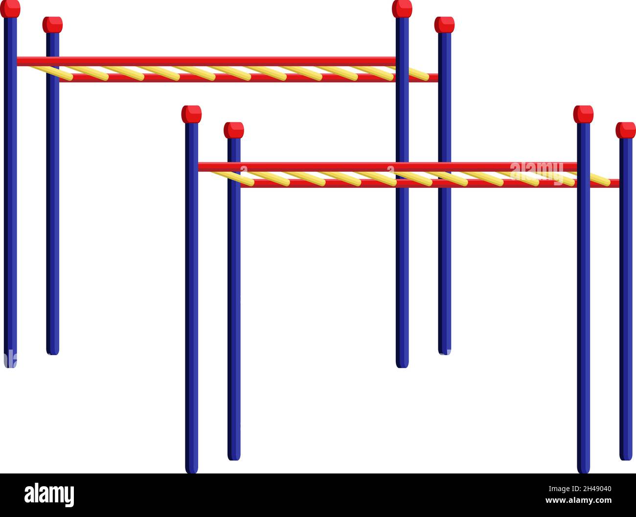 Monkey bars, illustration, vector on a white background Stock Vector ...