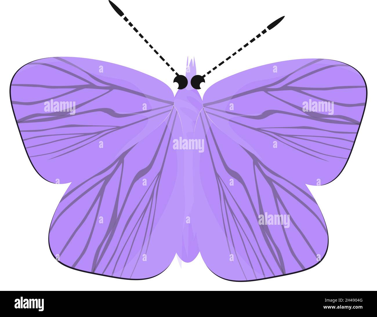 Purple butterfly, illustration, vector on a white background Stock ...