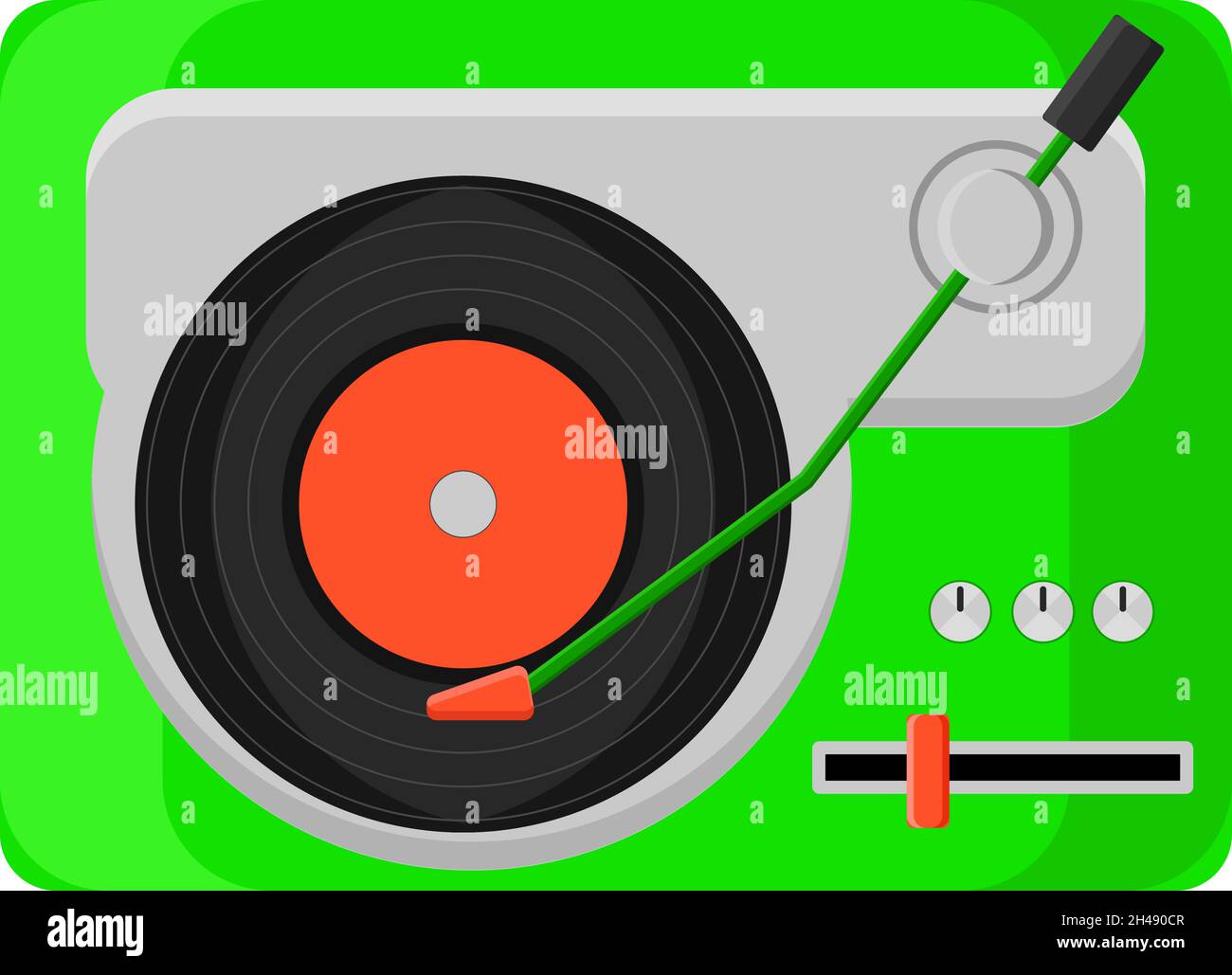 Record player, illustration, vector on a white background Stock Vector ...