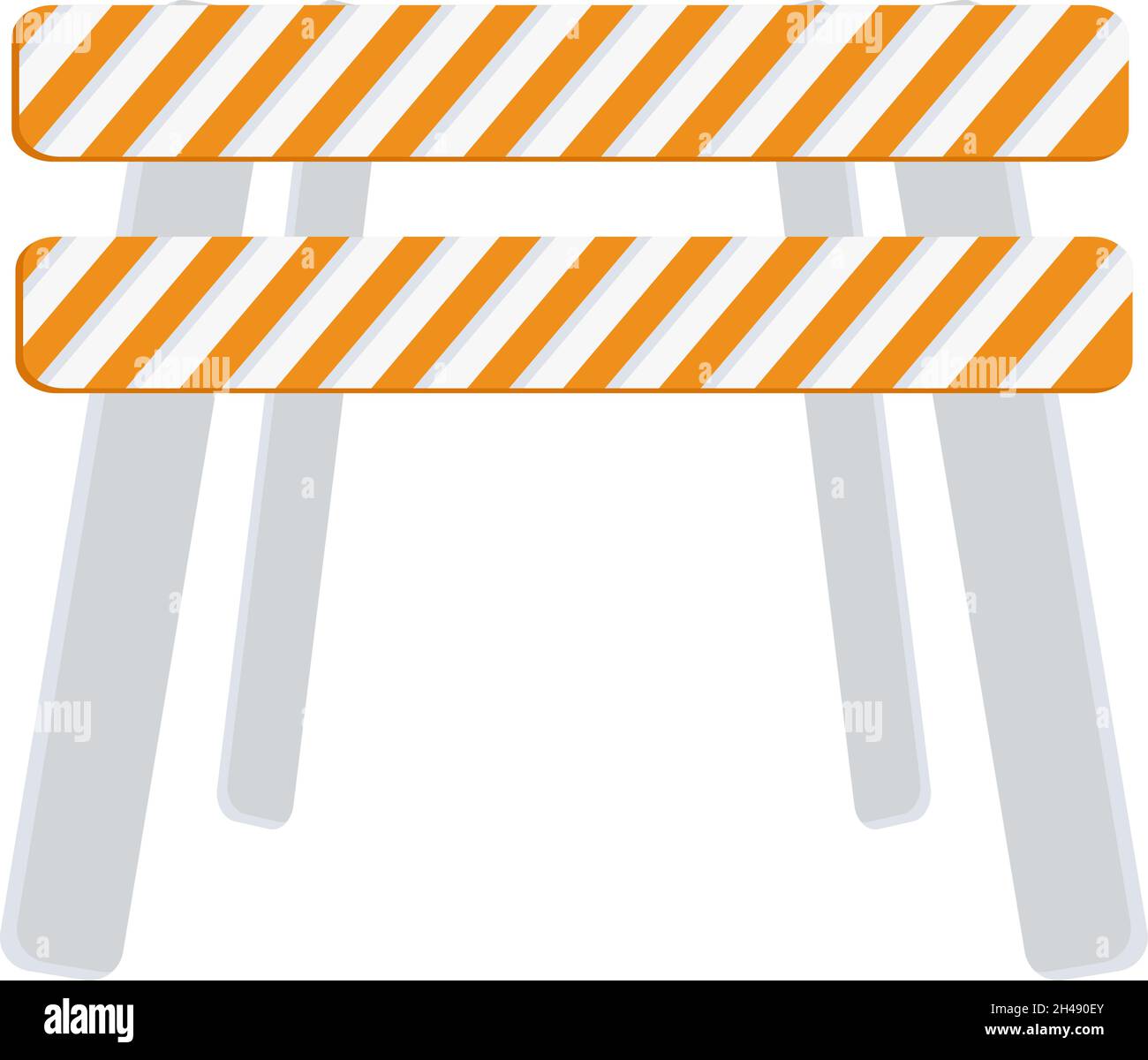 Road barrier, illustration, vector on a white background Stock Vector ...