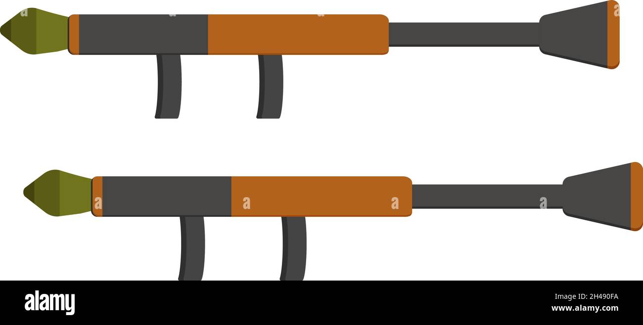 RPG launcher, illustration, vector on a white background Stock Vector ...