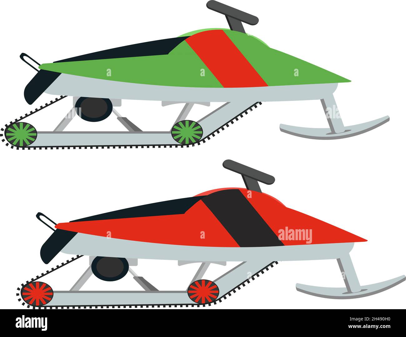 Driving a snowmobile Stock Vector Images - Alamy