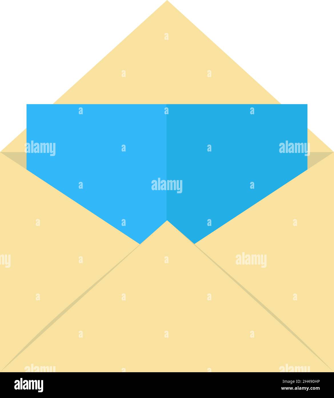 Open envelope, illustration, vector on a white background Stock Vector ...