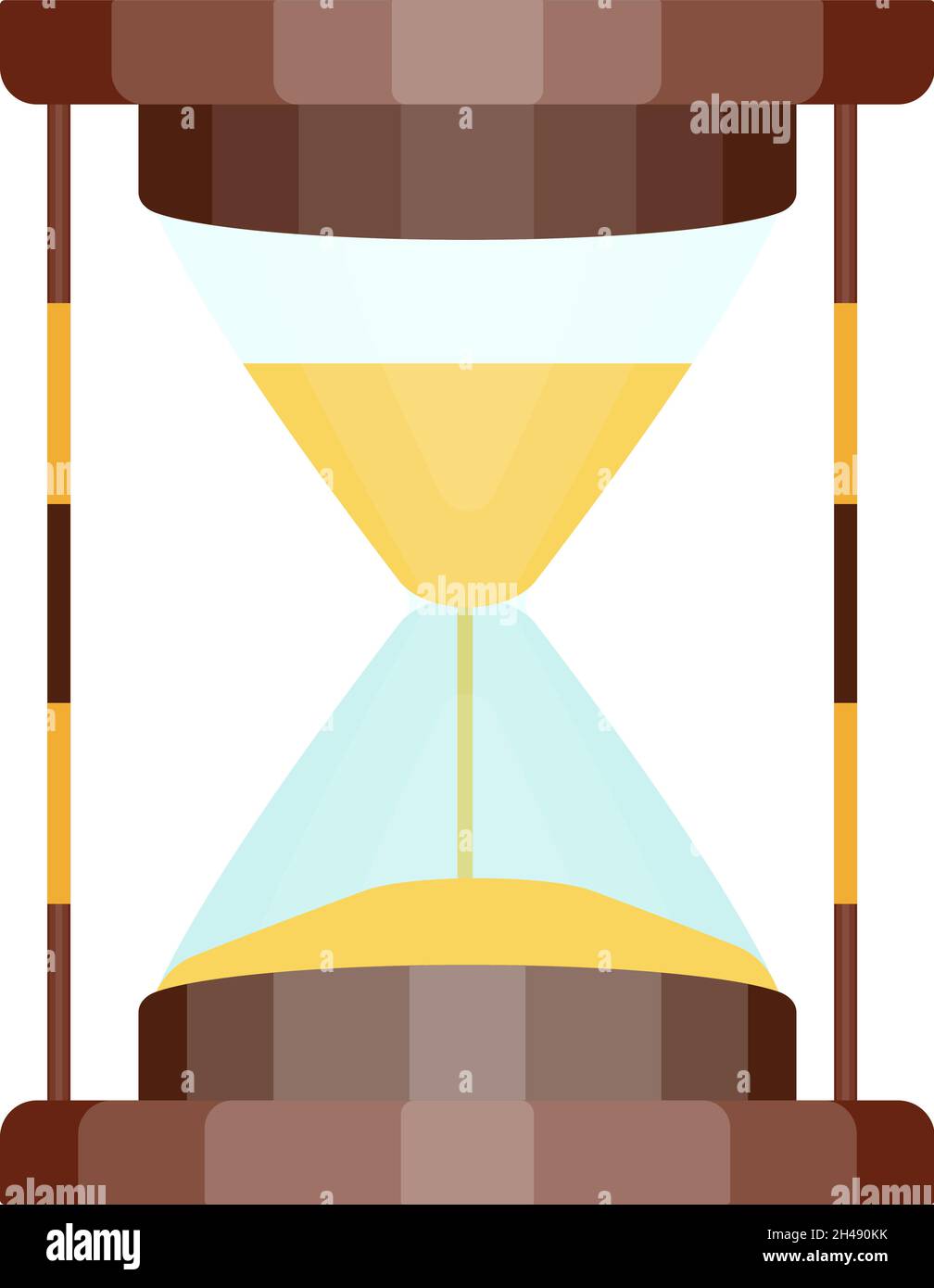Sand clock, illustration, vector on a white background Stock Vector ...