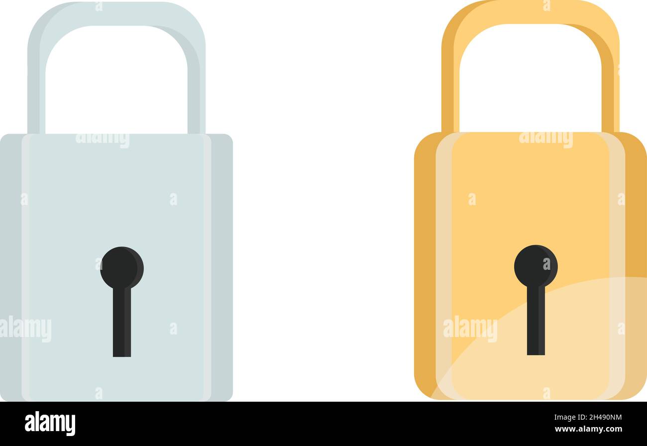 Key locks, illustration, vector on a white background Stock Vector ...