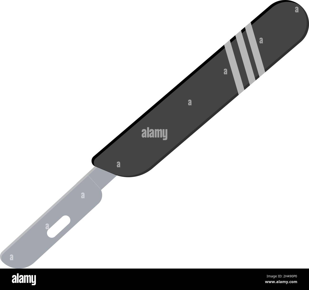 Scalpel, illustration, vector on a white background Stock Vector Image ...