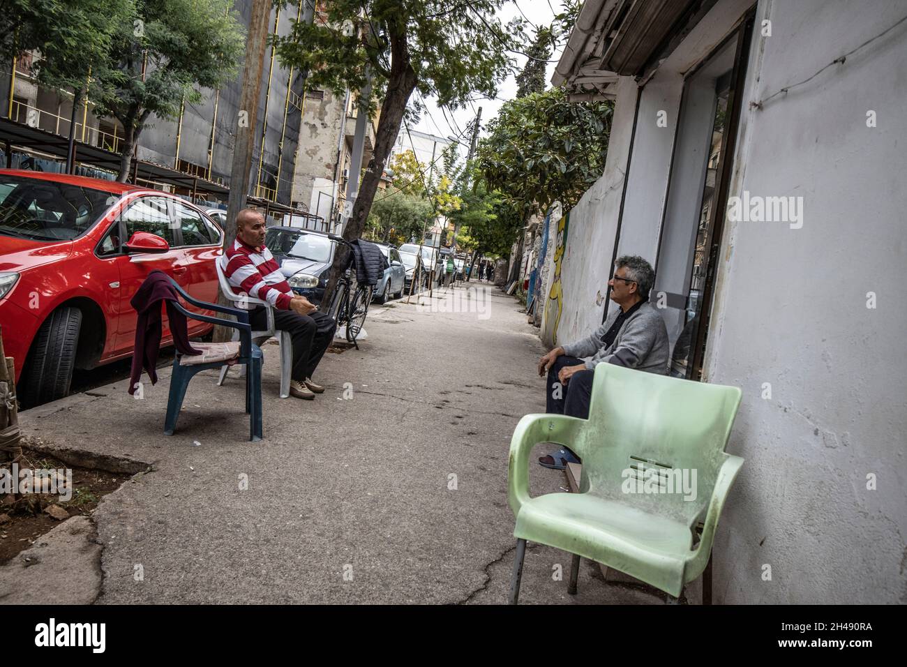 Daily life in Tirana, the capital of Albania, known for its colourful ...