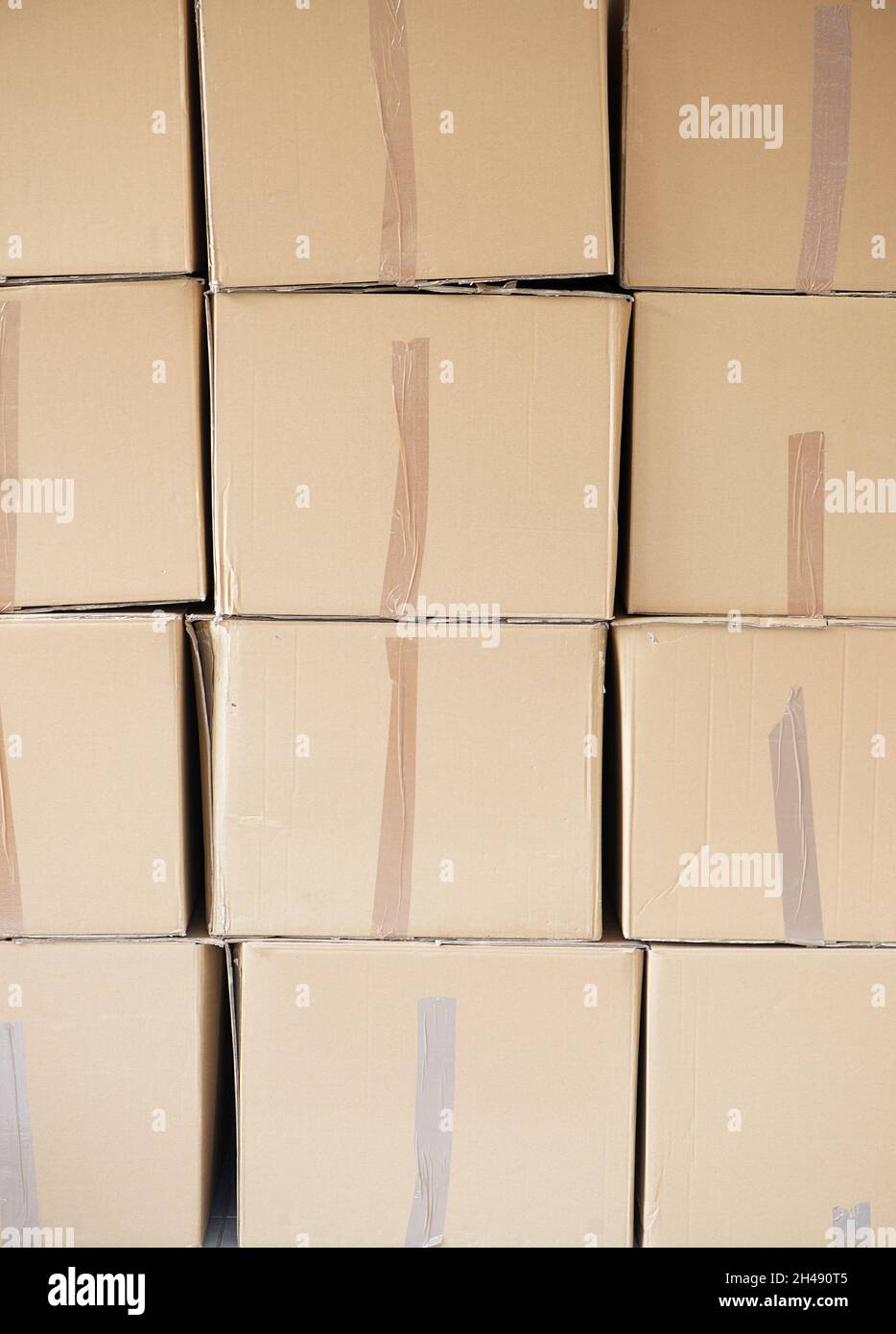Many parcels standing in a warehouse, online shopping, transport ...