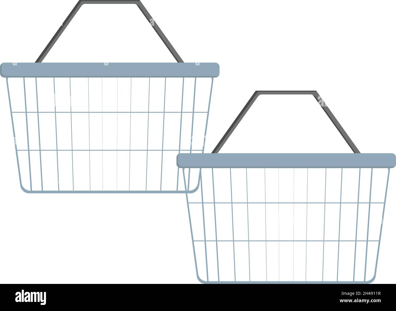 Shopping basket, illustration, vector on a white background Stock ...