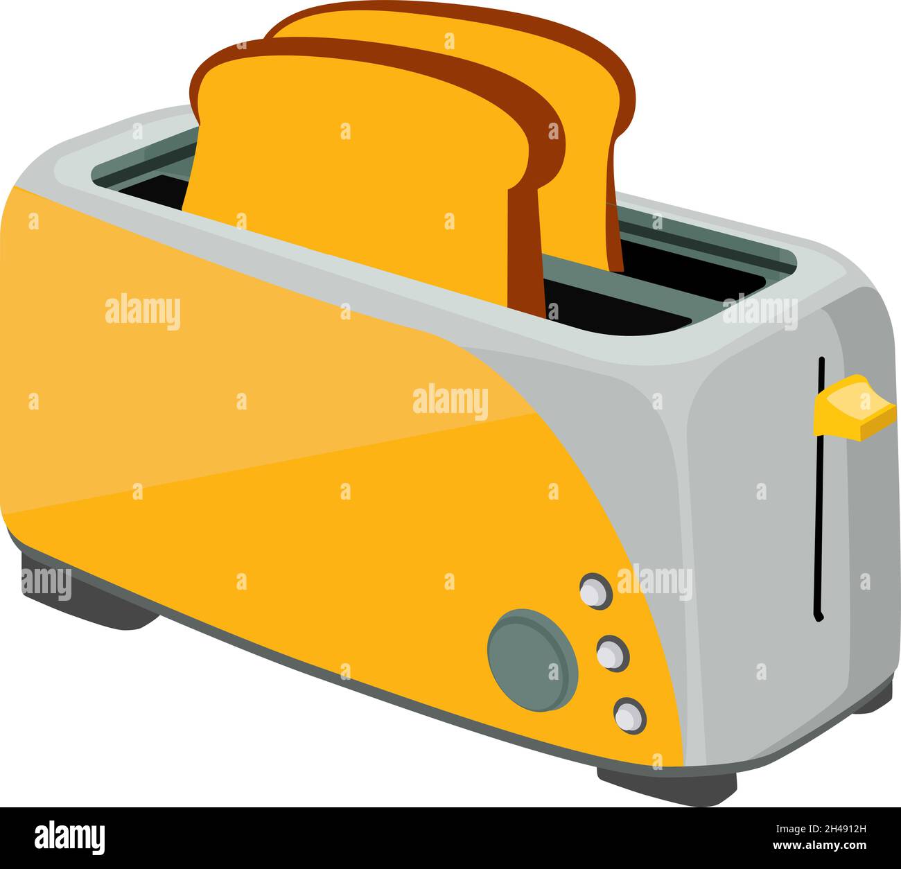 Toaster, illustration, vector on a white background Stock Vector Image ...