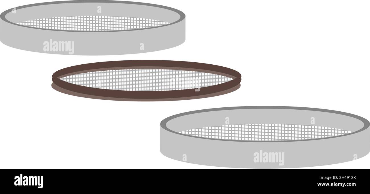 Sieve tool, illustration, vector on a white background Stock Vector ...