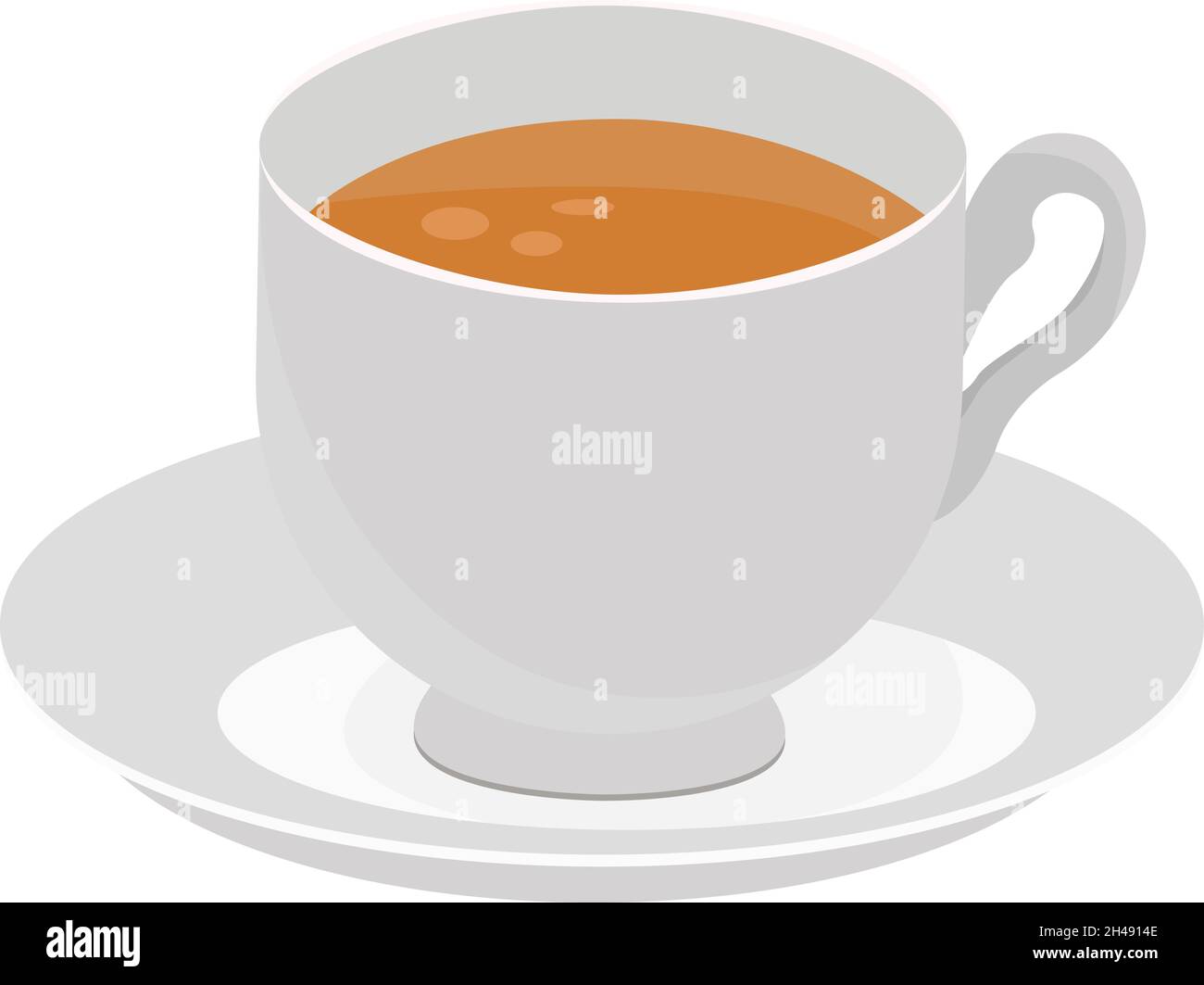 Cup of tea, illustration, vector on a white background Stock Vector ...