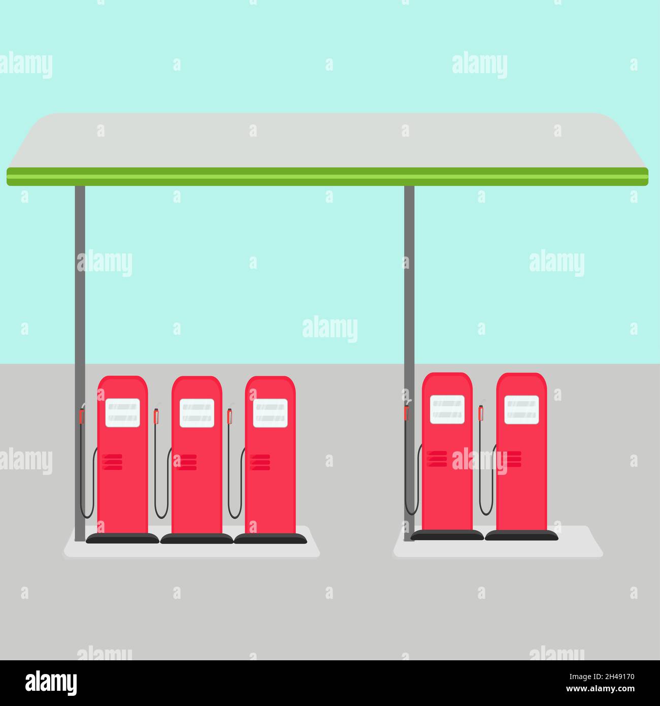 Gas station, illustration, vector on a white background Stock Vector ...