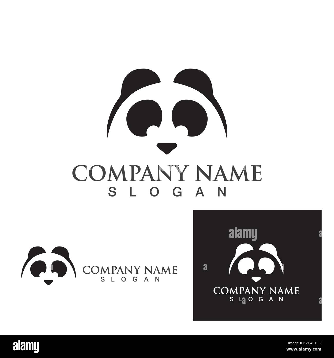 Line style panda bear Cut Out Stock Images & Pictures - Alamy