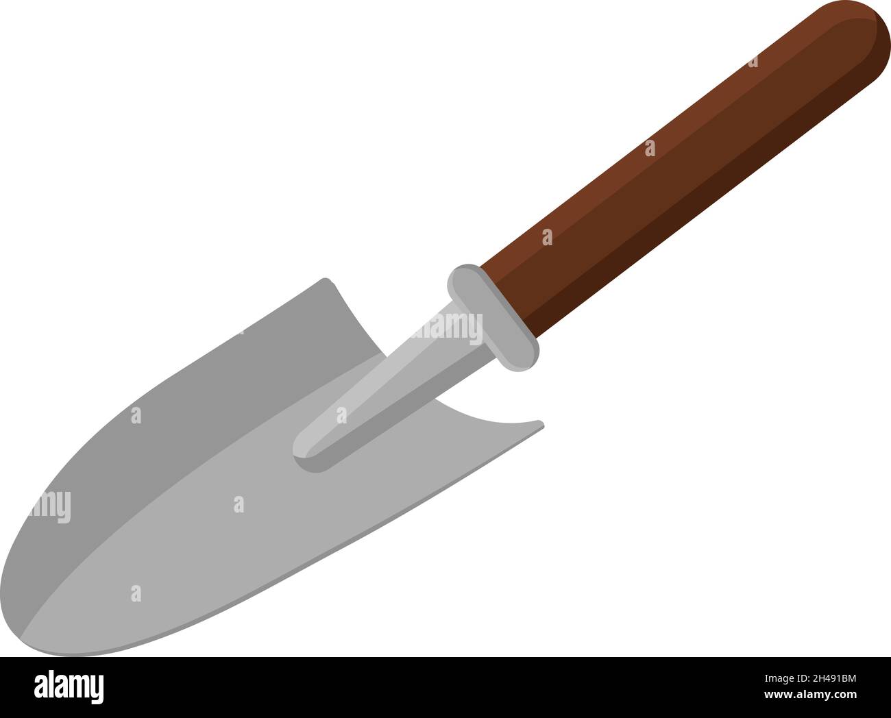 Gardening trowel, illustration, vector on a white background Stock ...