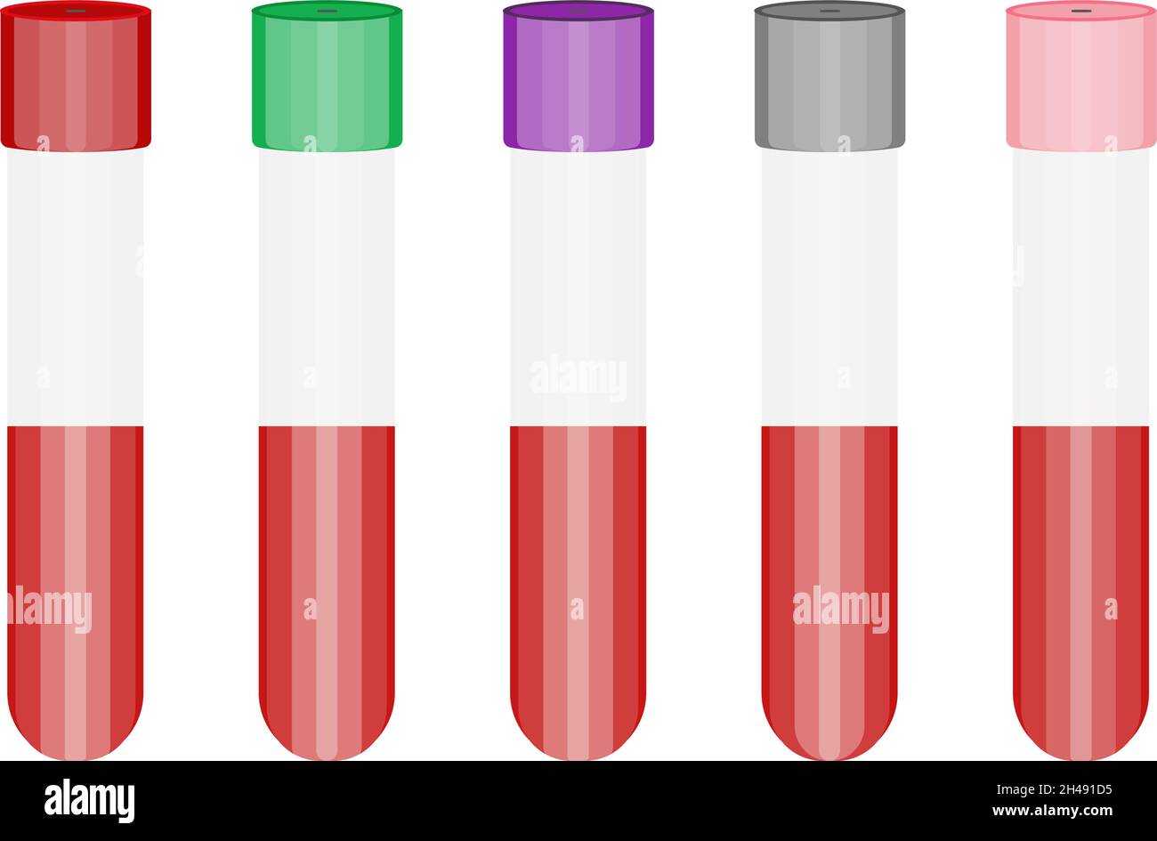 Chemical test tubes, illustration, vector on a white background Stock ...
