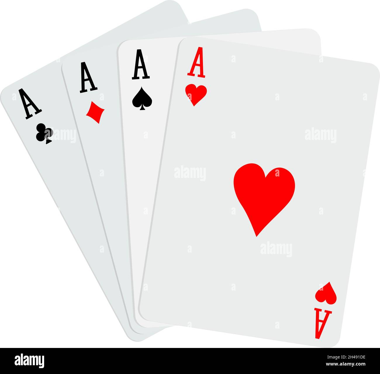 Playing cards, illustration, vector on a white background Stock Vector ...