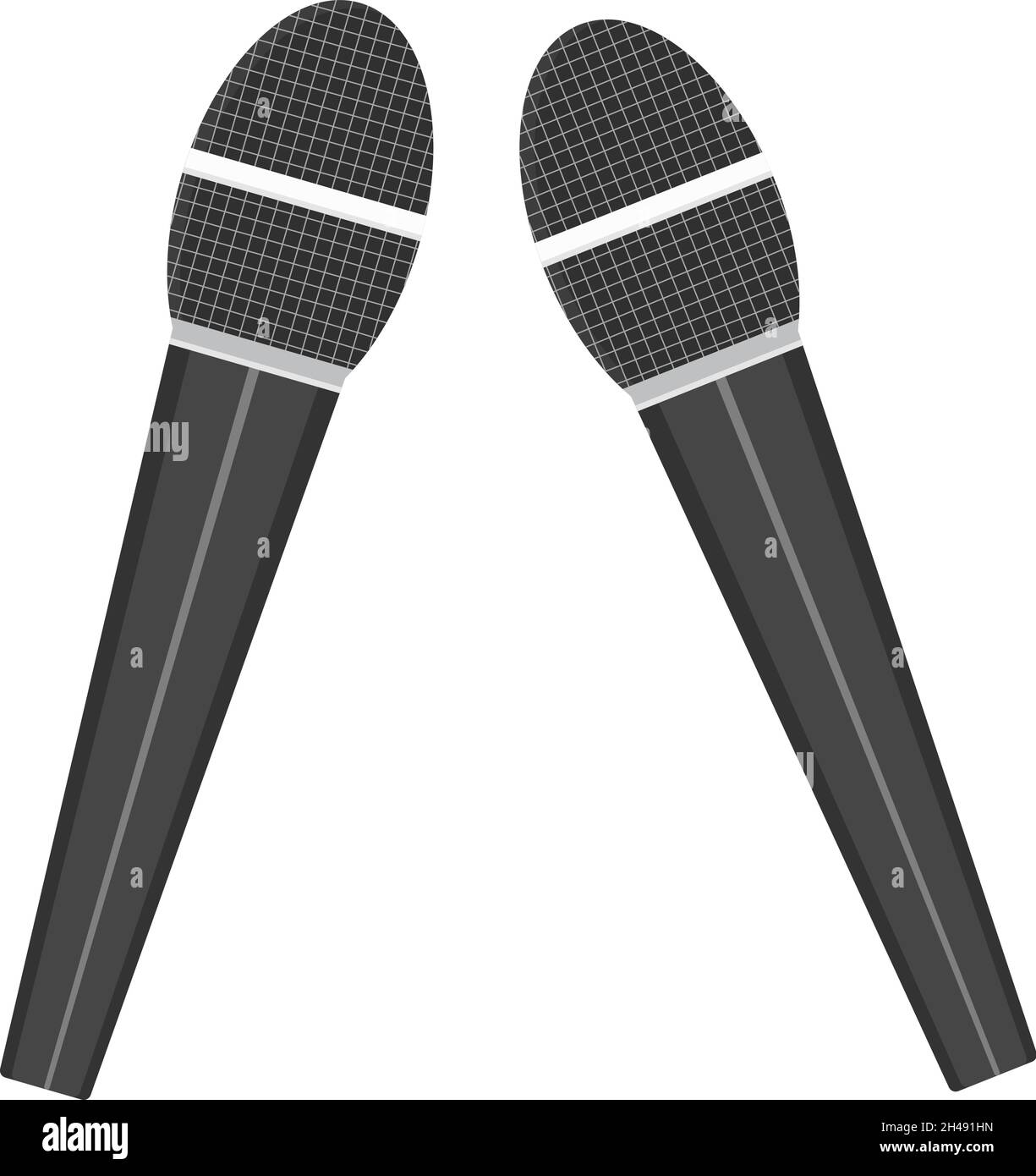 Singing microphone white background Stock Vector Images - Alamy