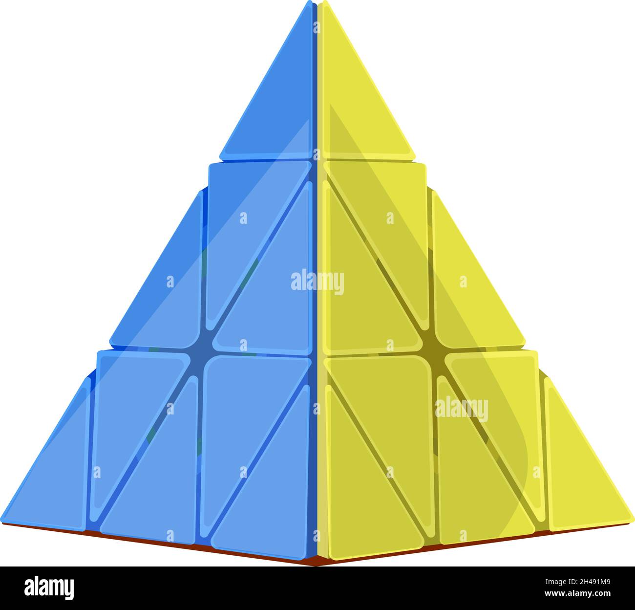 Pyramid cube, illustration, vector on a white background Stock Vector ...