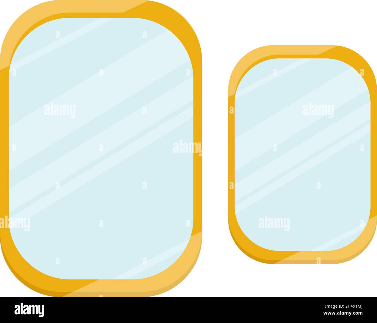 Wall mirror, illustration, vector on a white background Stock Vector ...