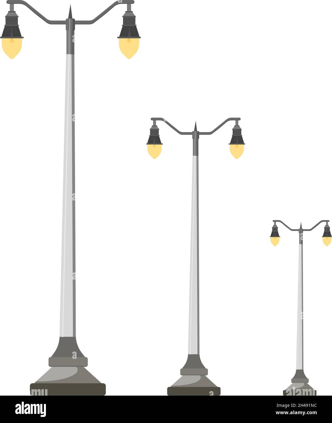 Light pole, illustration, vector on a white background Stock Vector ...