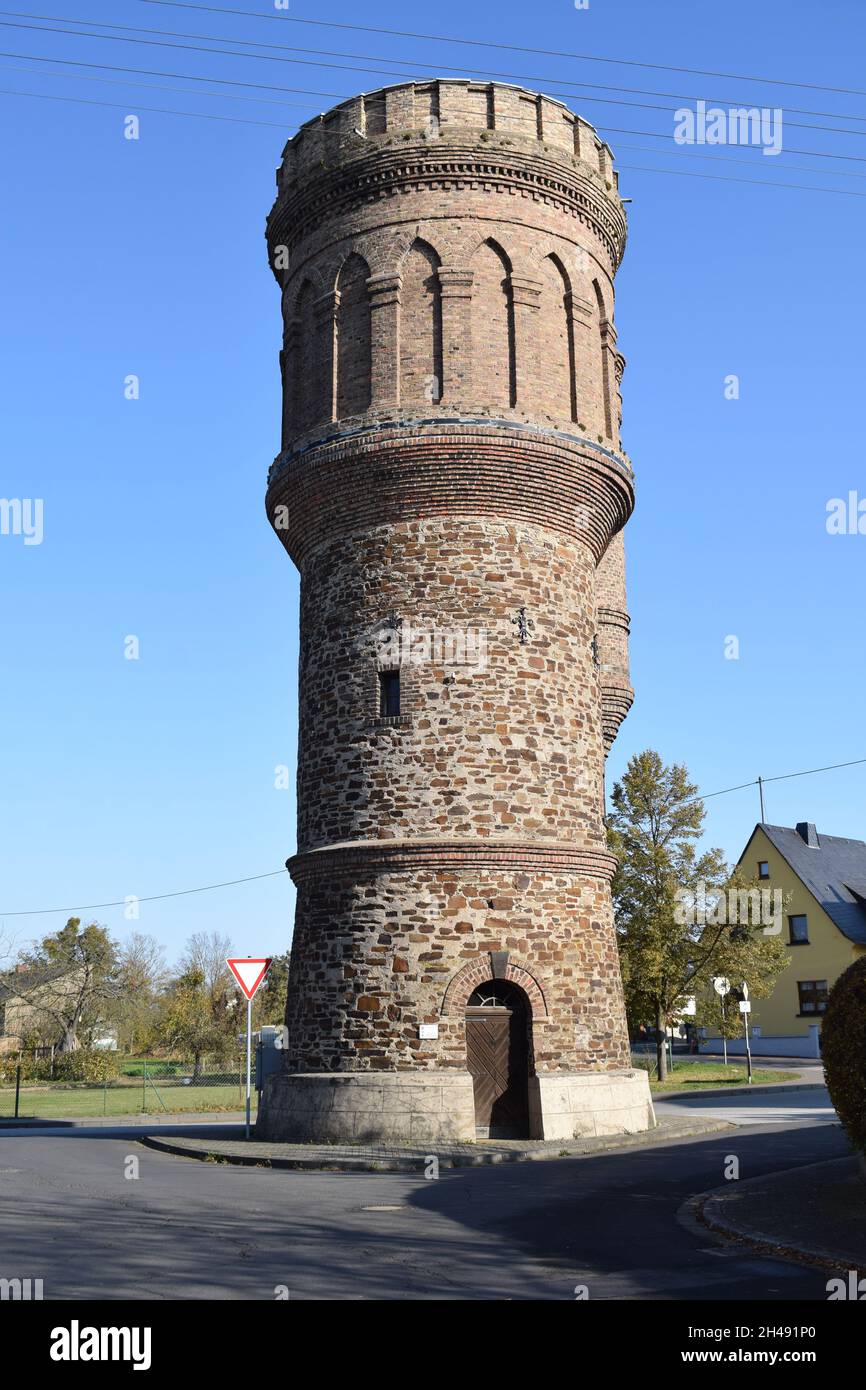 medieval water tower in Münstermaifeld Stock Photo - Alamy