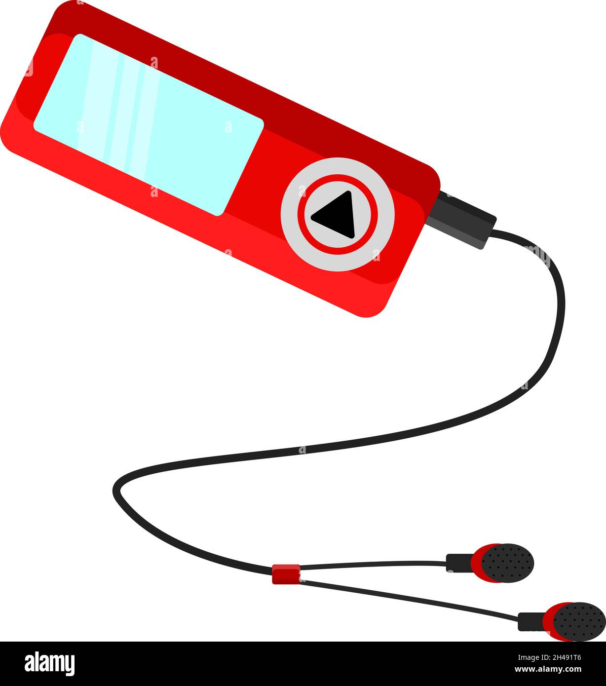 Mp3 player, illustration, vector on a white background Stock Vector ...