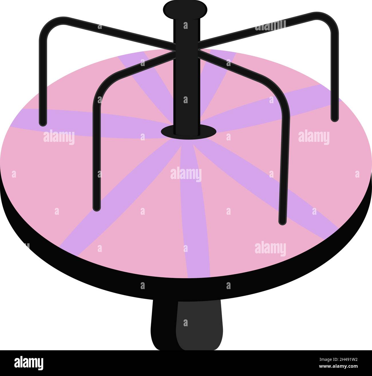 Roundabout play, illustration, vector on a white background Stock ...