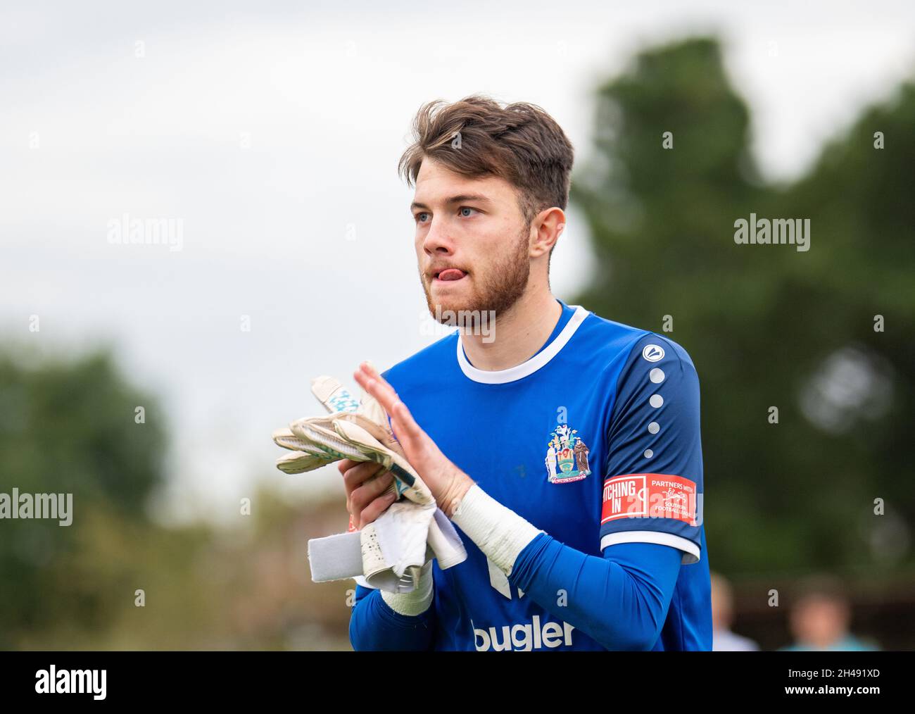 Harrow Borough goalkeeper Joshua Strizovic during the Southern League ...