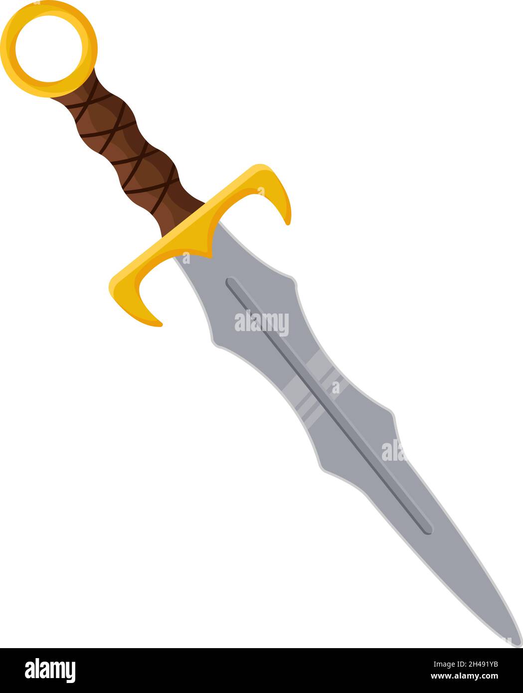 Sharp sword, illustration, vector on a white background Stock Vector ...