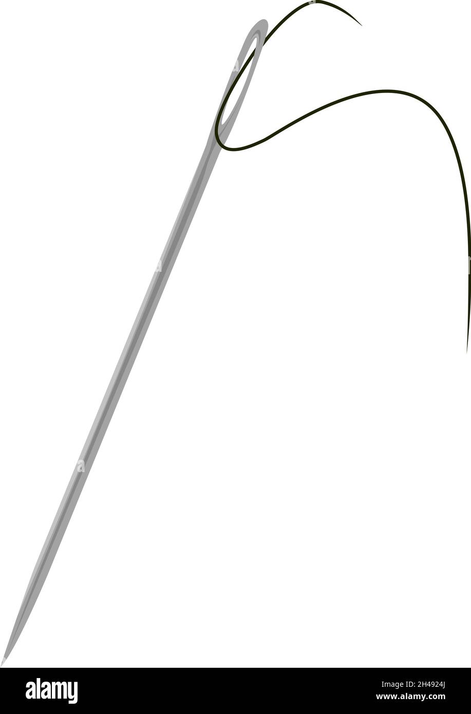 Needle, illustration, vector on a white background Stock Vector Image ...