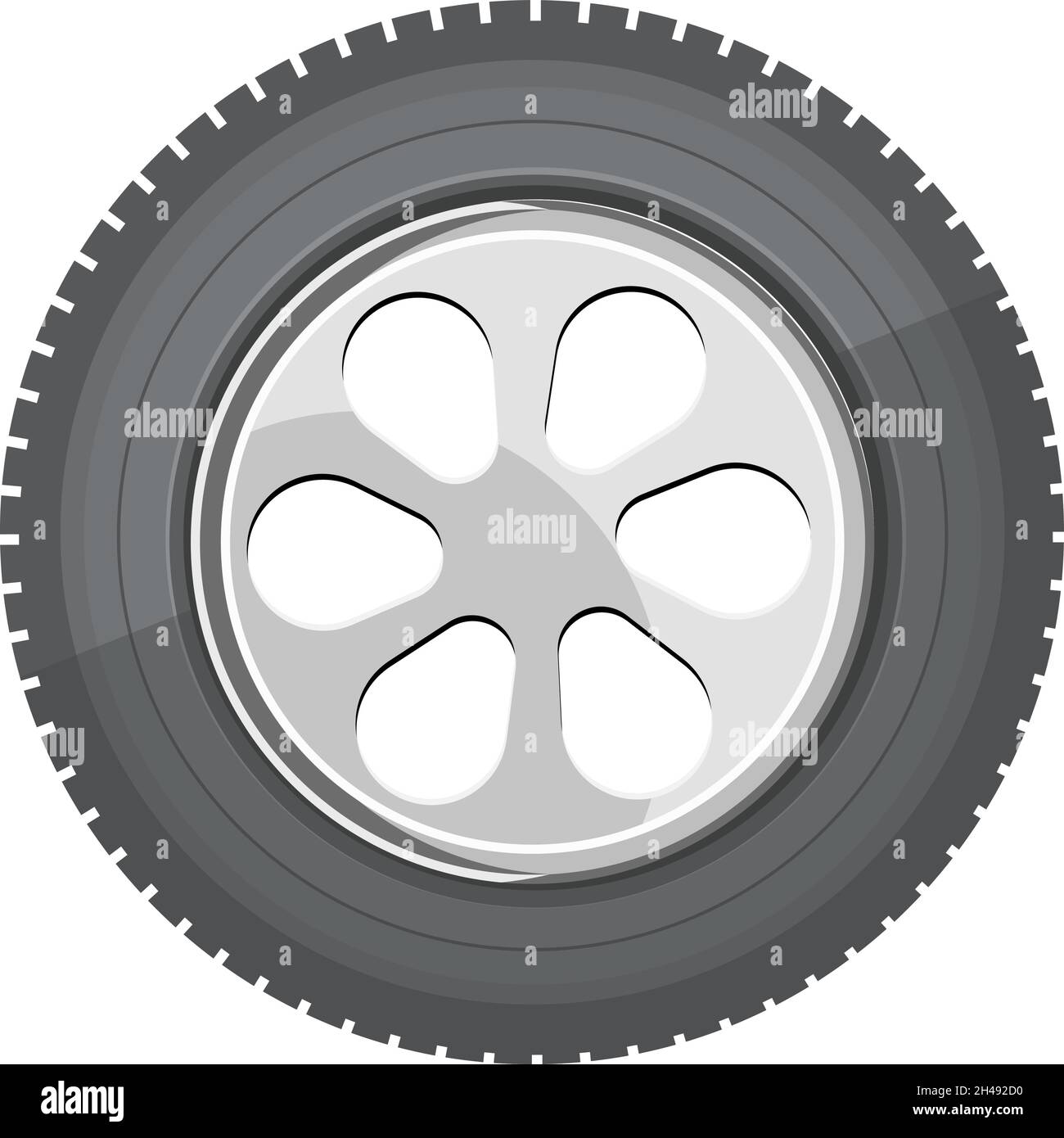 Car tire, illustration, vector on a white background Stock Vector Image ...