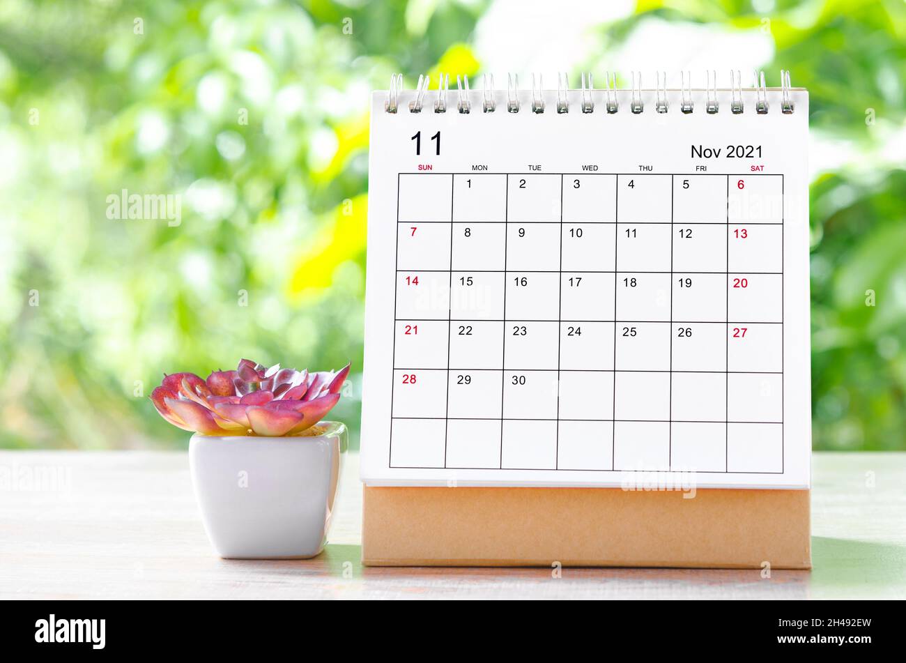 November 2021 Calendar desk for organizer to plan and reminder on ...