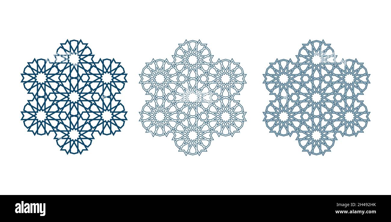 Persian geometric mosaic rosettes for Ramadan card Stock Vector Image ...