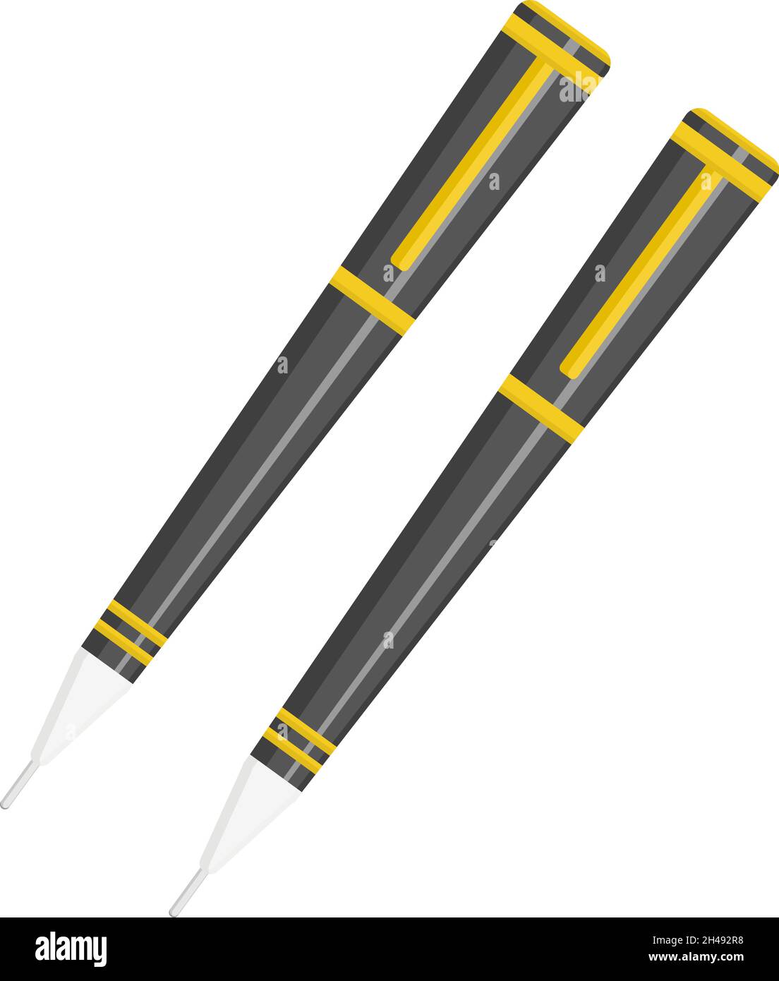 Writing pen, illustration, vector on a white background Stock Vector ...