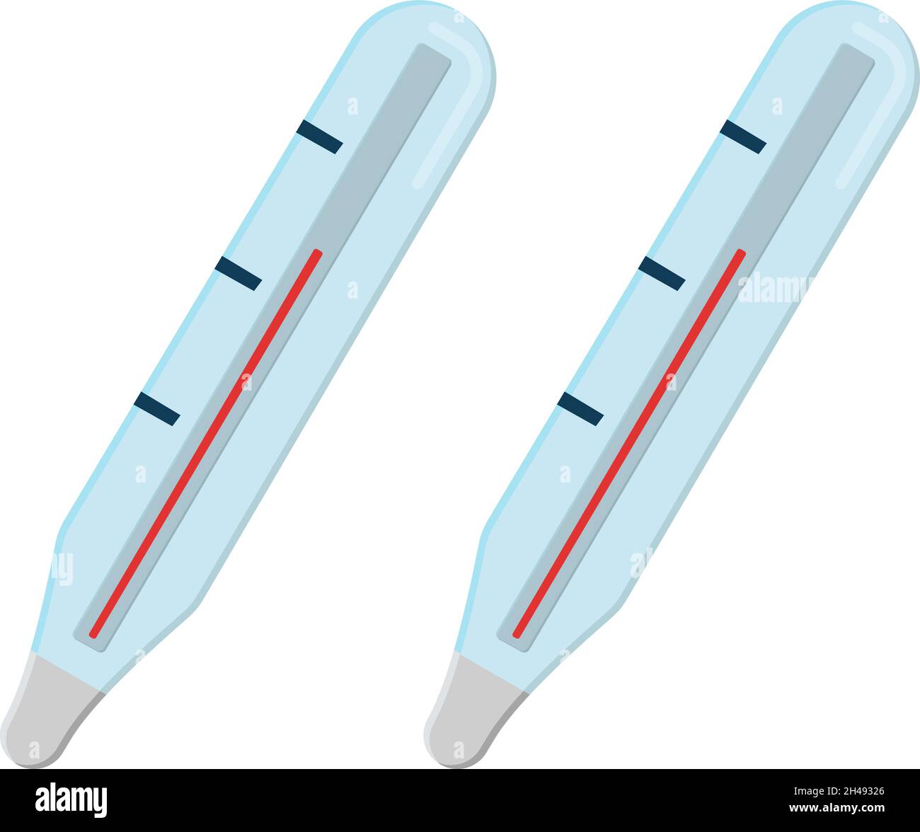 Thermometer, illustration, vector on a white background Stock Vector ...