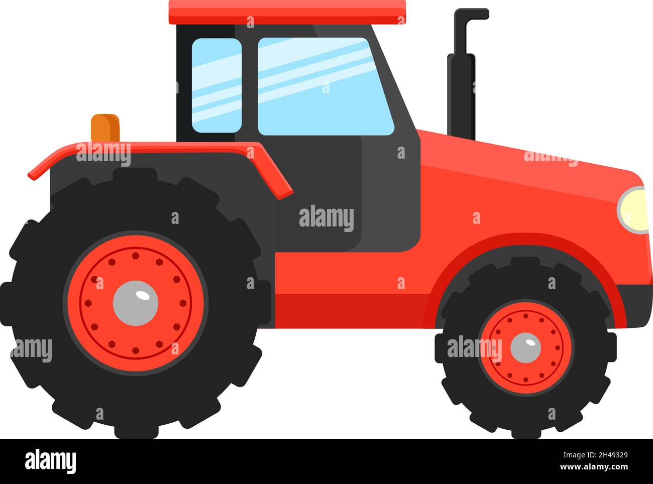 Red tractor Stock Vector Images - Alamy