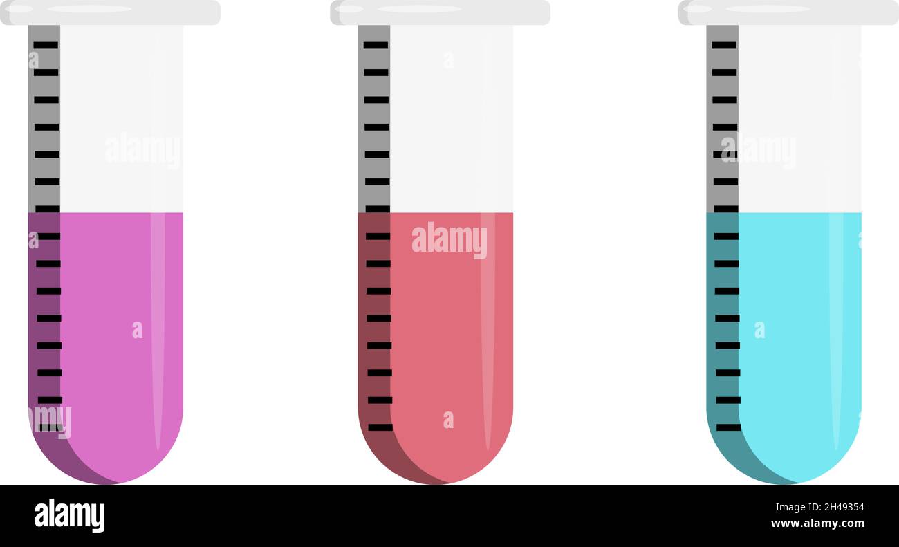 Test tube, illustration, vector on a white background Stock Vector ...