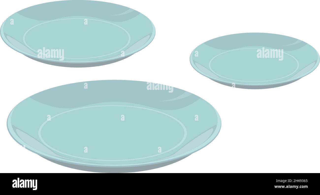 Plastic plate, illustration, vector on a white background Stock Vector ...