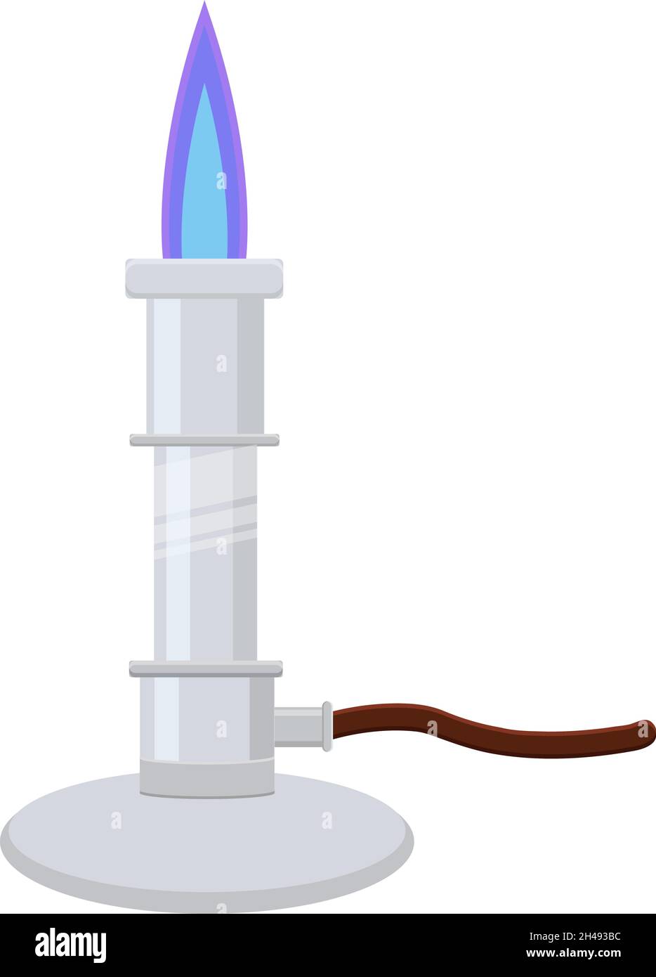 Bunsen burner, illustration, vector on a white background Stock Vector ...