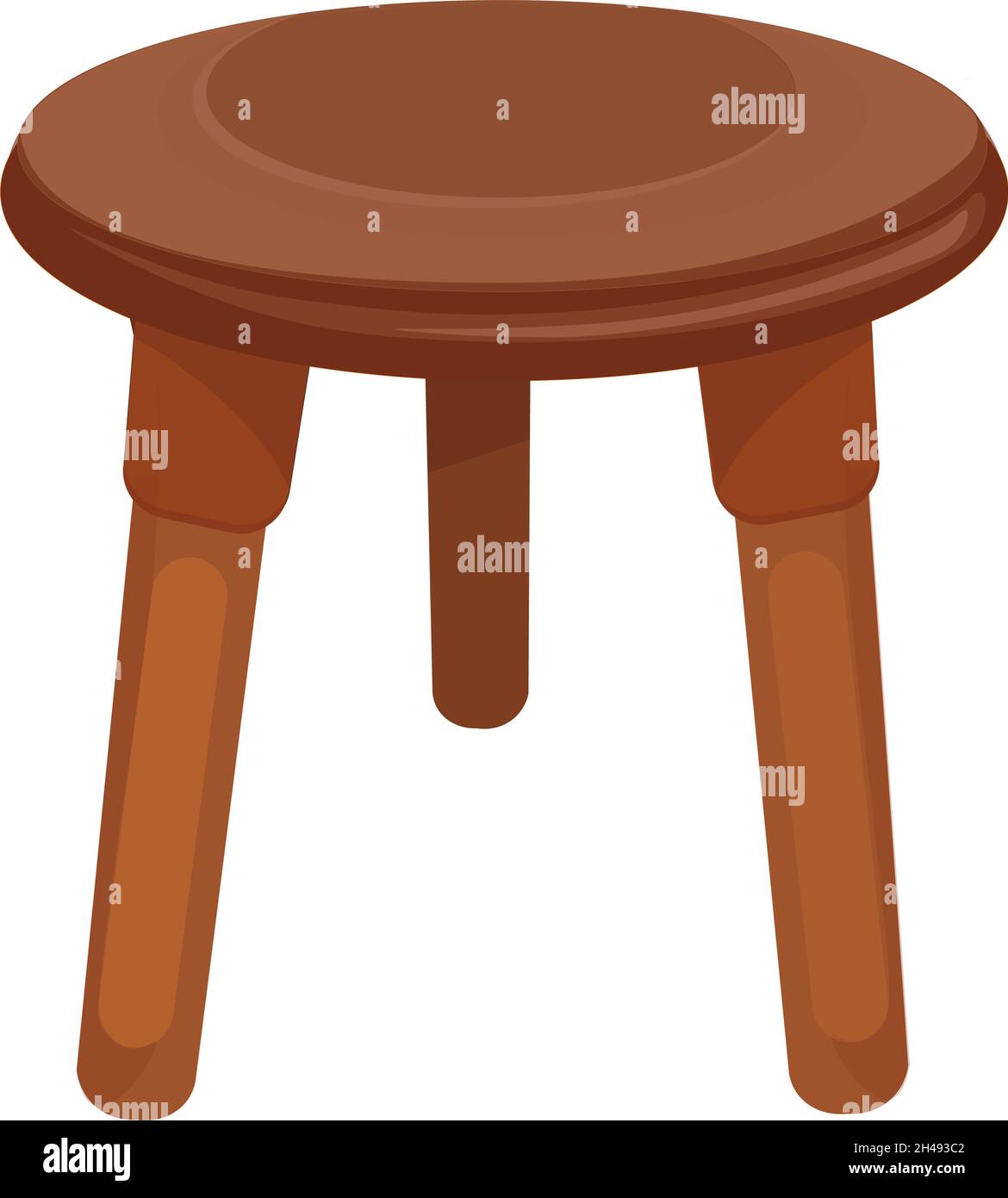 Wooden stool, illustration, vector on a white background Stock Vector ...