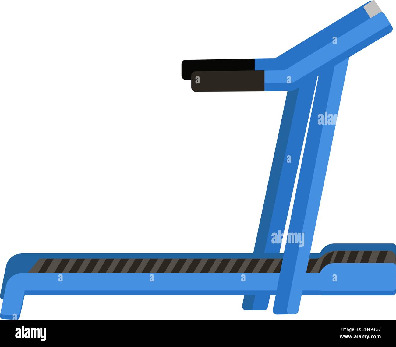 Blue treadmill, illustration, vector on a white background Stock Vector ...