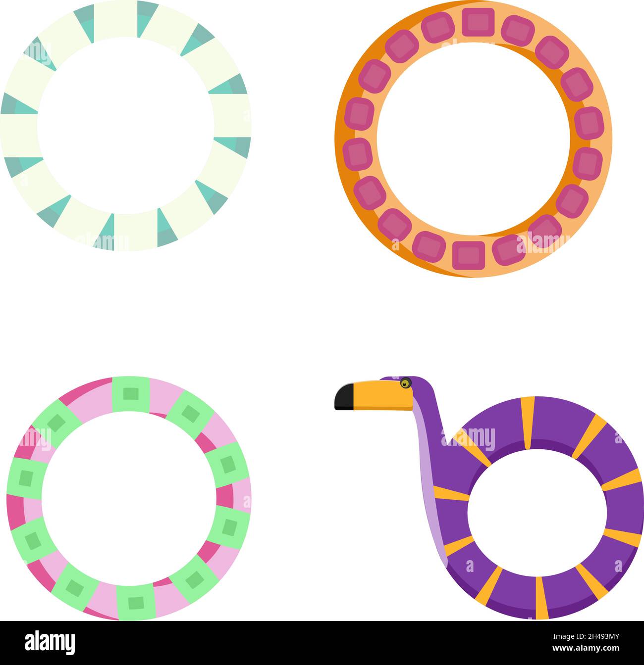 Swimming ring, illustration, vector on a white background Stock Vector ...