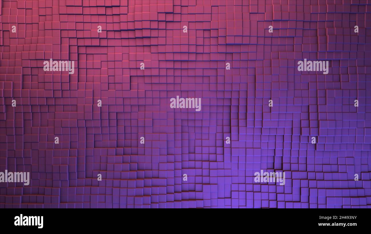 Multicolored abstract animation of colorful cubes moving smoothly in ...