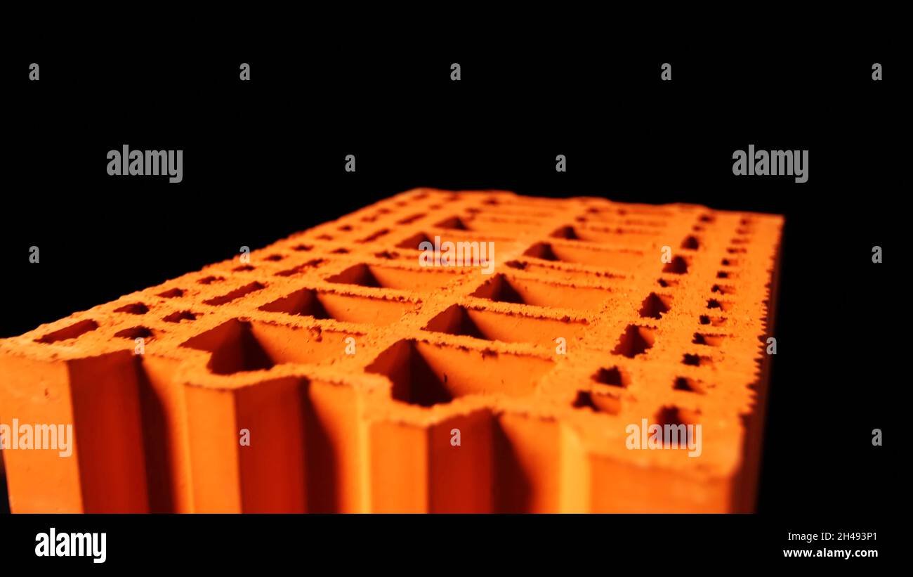Construction and materials concept. Abstract animation of 3d orange ...