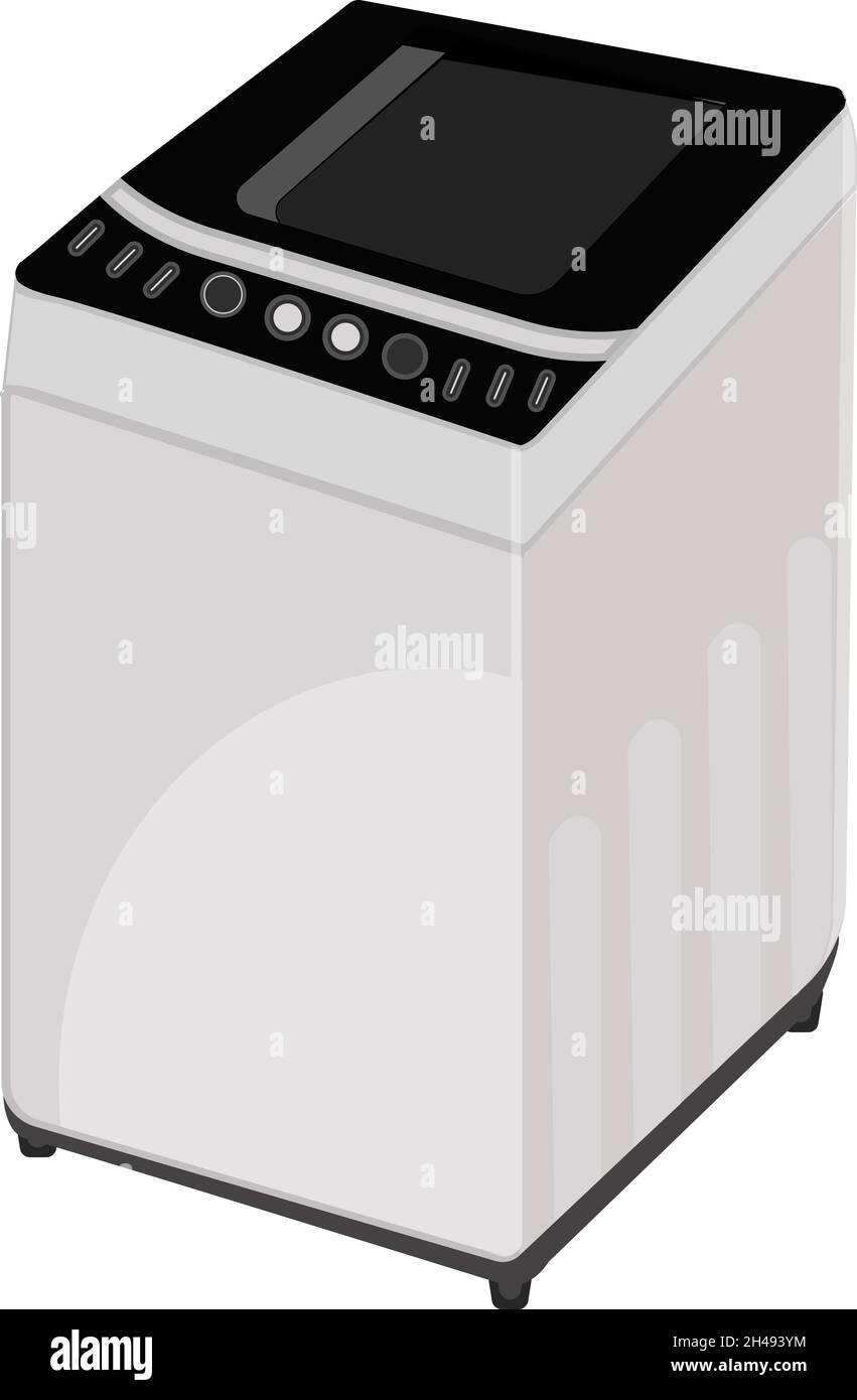 Washing machine, illustration, vector on a white background Stock ...
